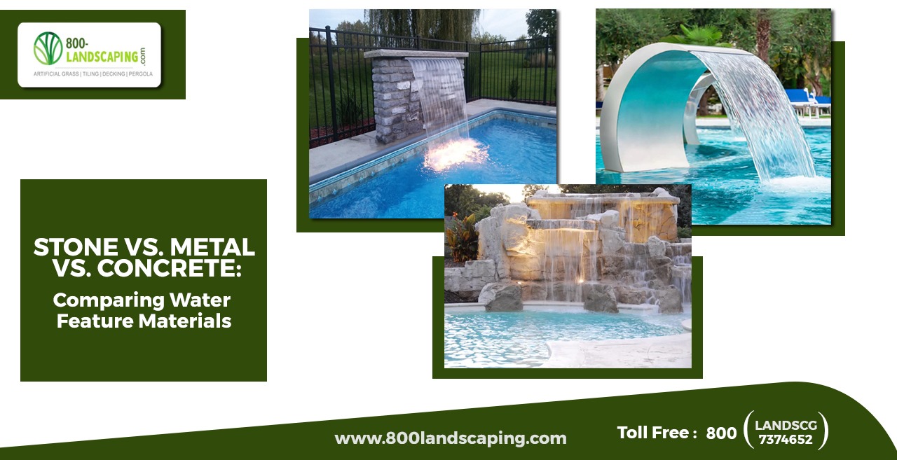 Stone vs. Metal vs. Concrete: Comparing Water Feature Materials